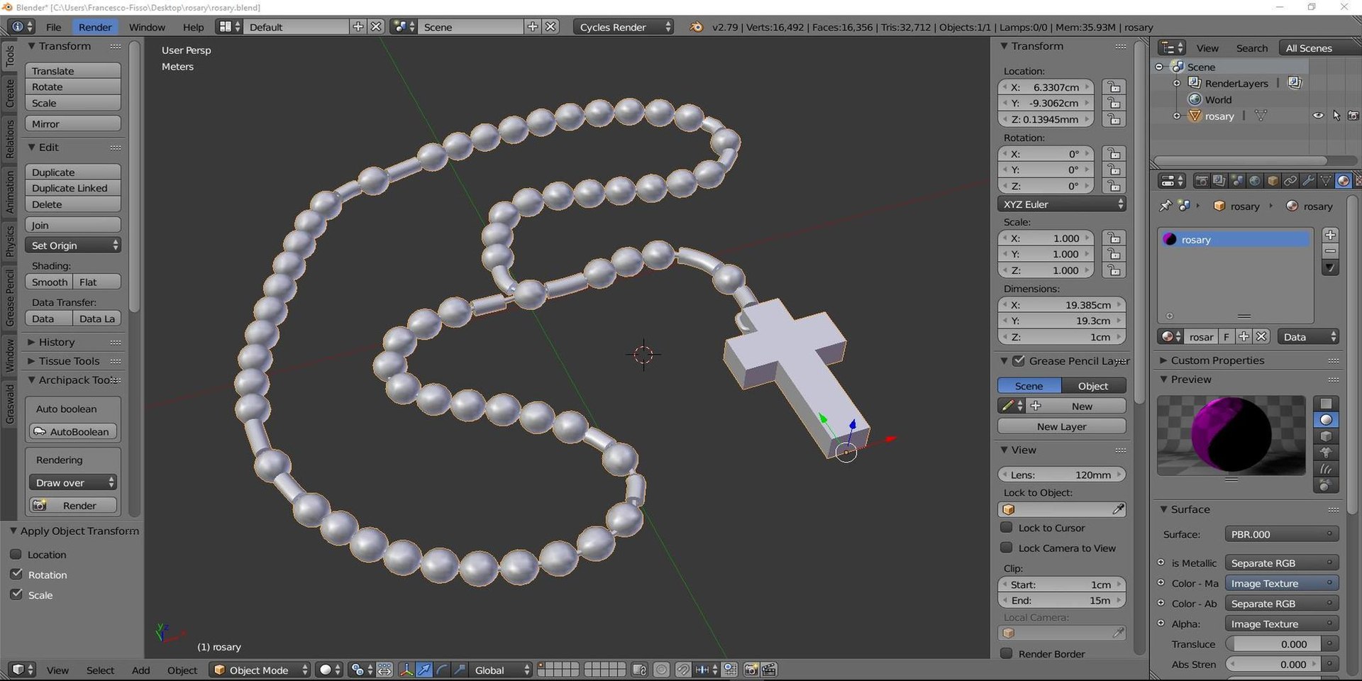 3D Holy Rosary - TurboSquid 1425042