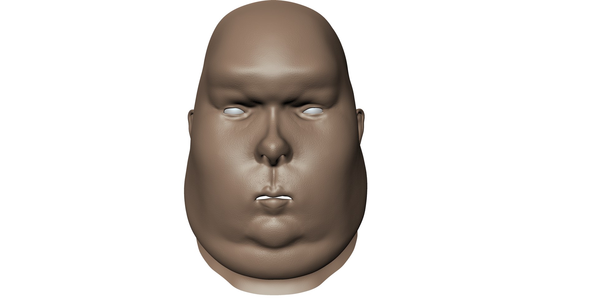 Obese Male Head Mesh Model - TurboSquid 1190962