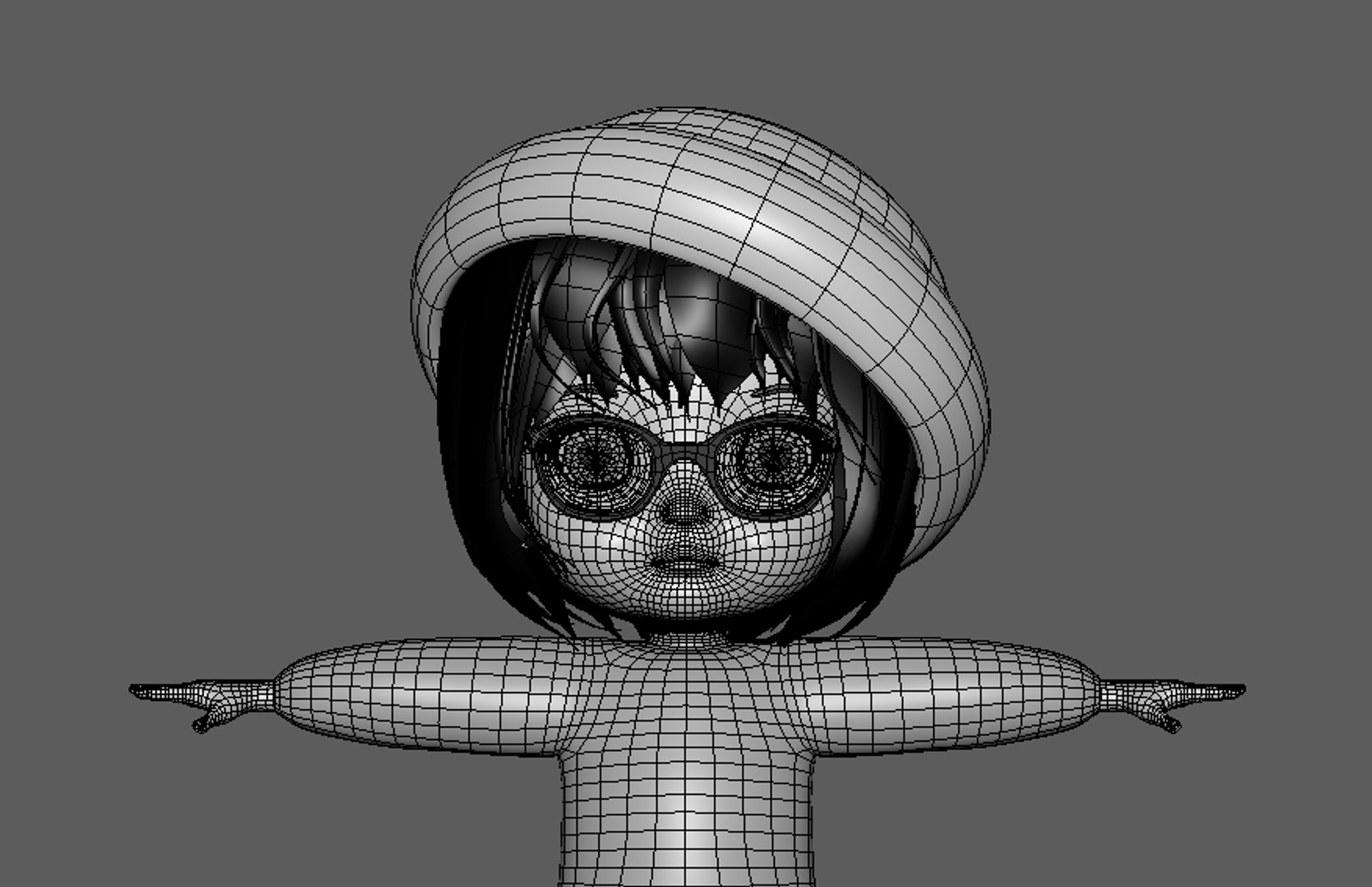 Cartoon Girl- base mesh 3D - TurboSquid 2181935