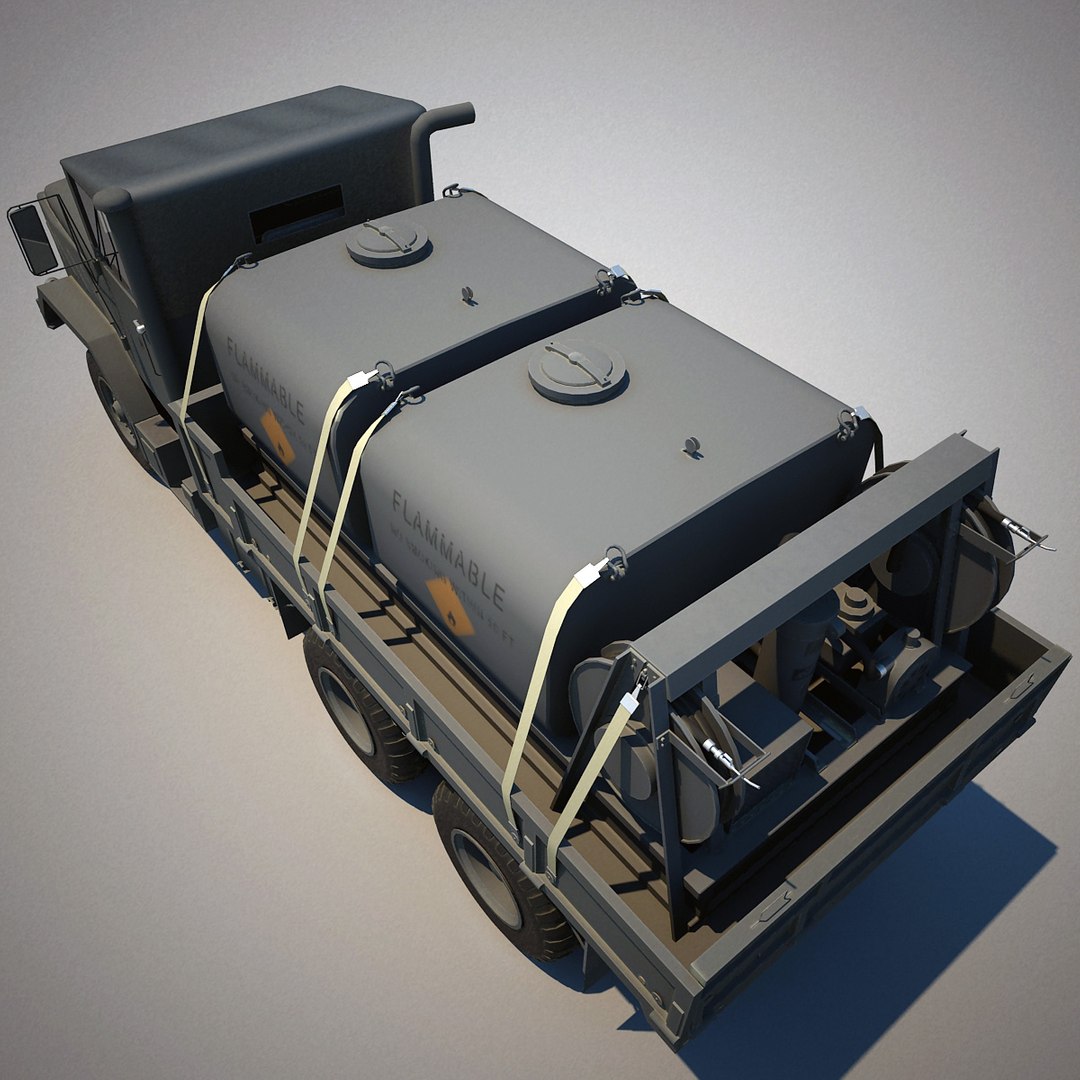 3d M923 A1 Tank Truck Model