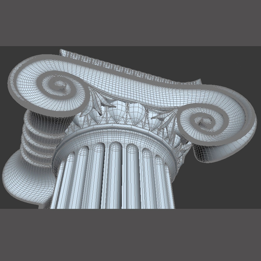 Maya Ionic Corner Column