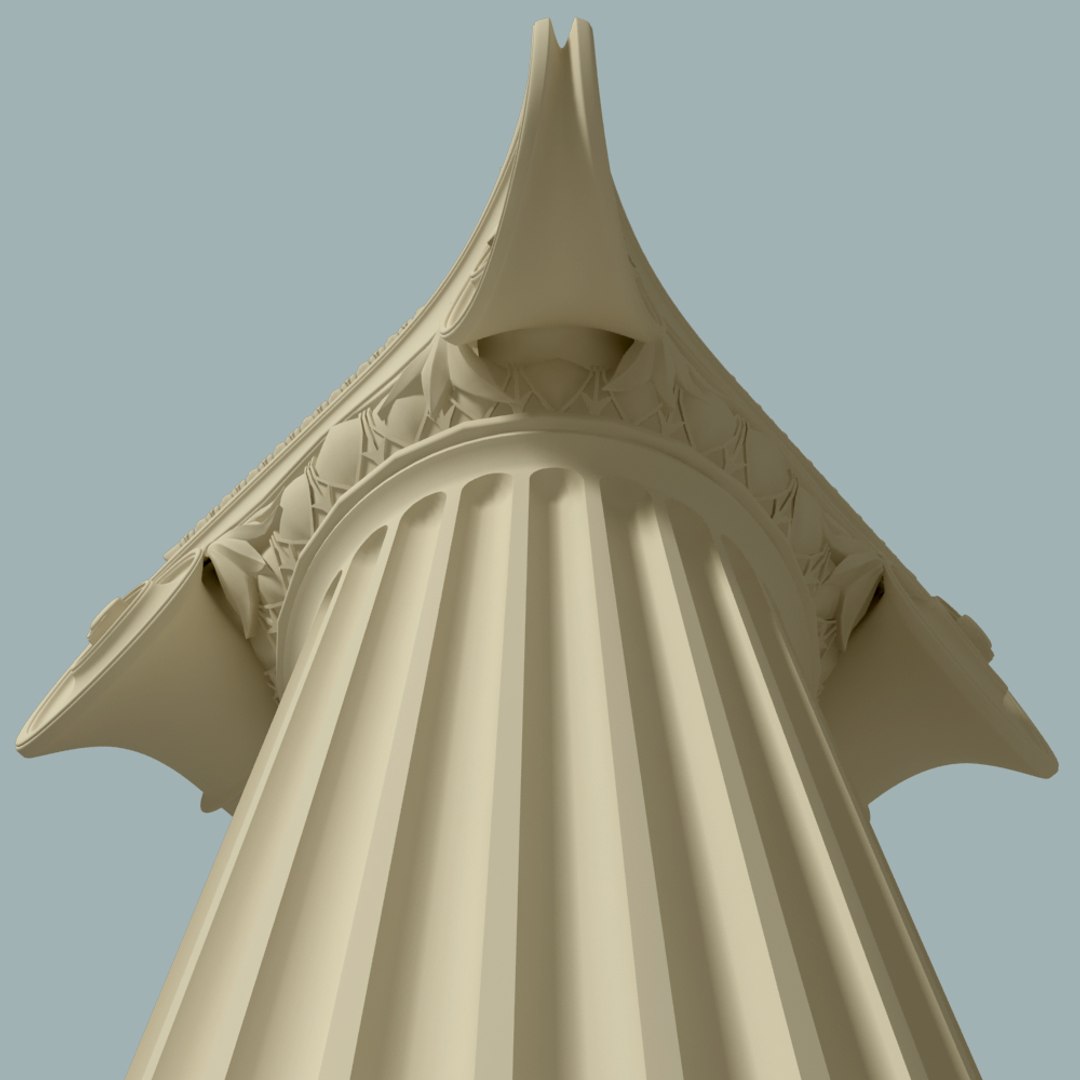 Maya Ionic Corner Column
