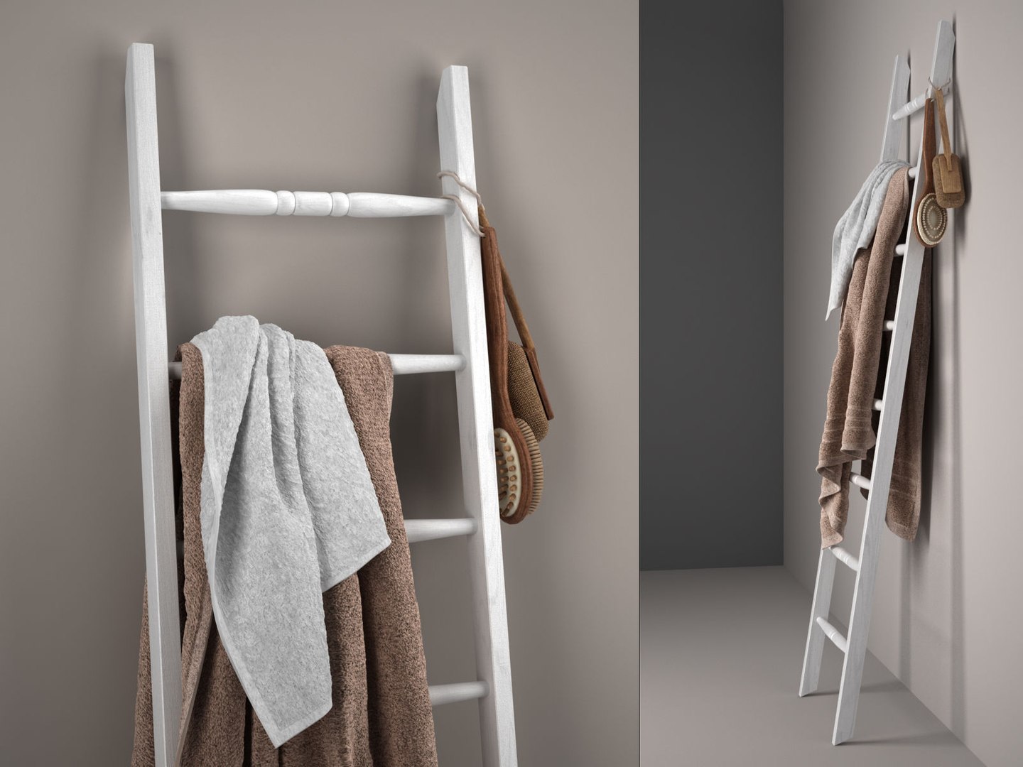3D London Ladder Towel Rack - TurboSquid 1225892