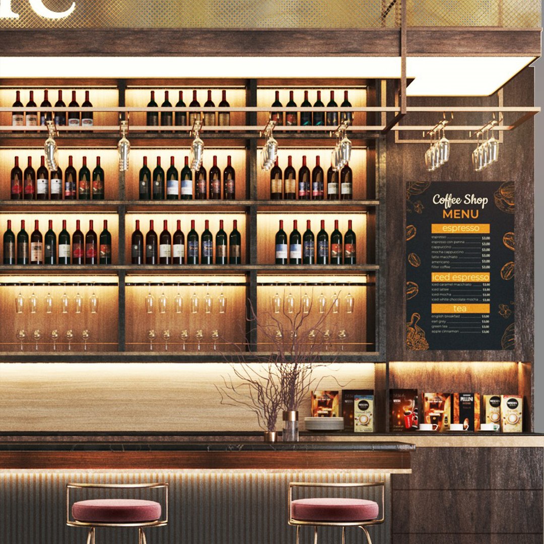 3D Cafe Bar 04 Restaurant - TurboSquid 2116628