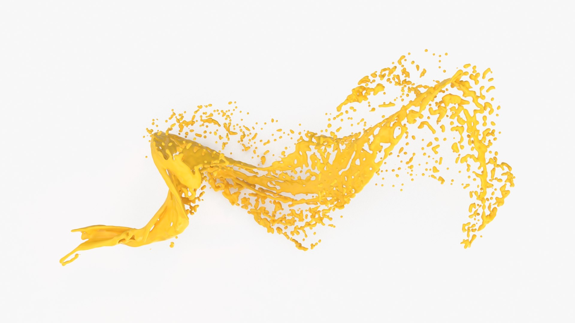 3D Model Yellow Splash 06 - TurboSquid 1872423