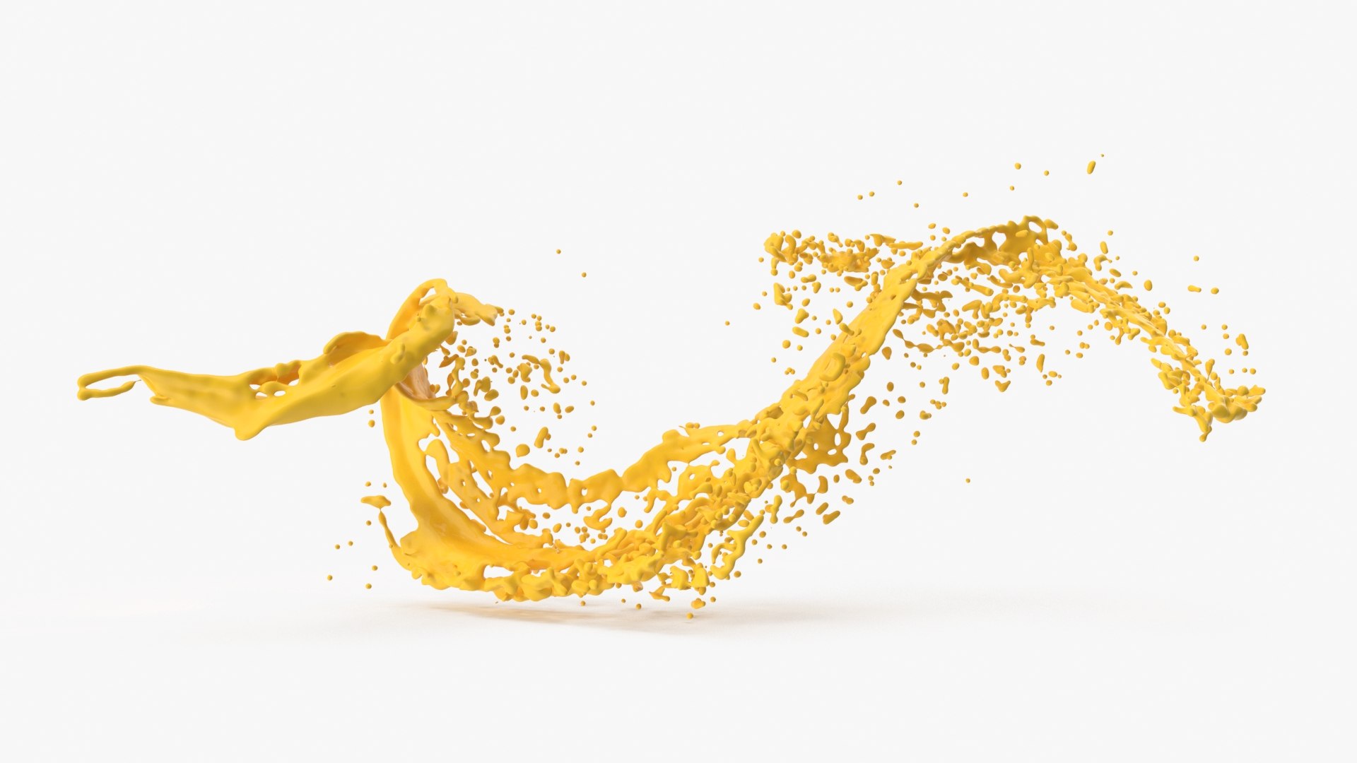 3D Model Yellow Splash 06 - TurboSquid 1872423