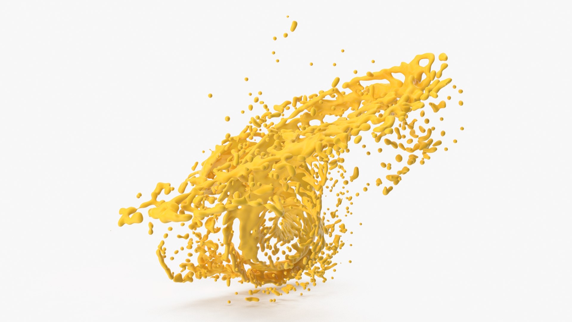 3D Model Yellow Splash 06 - TurboSquid 1872423
