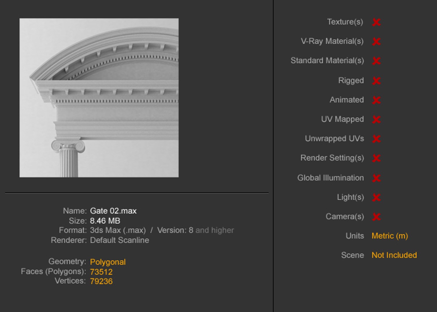 Gate 02 3D Model - TurboSquid 1323555