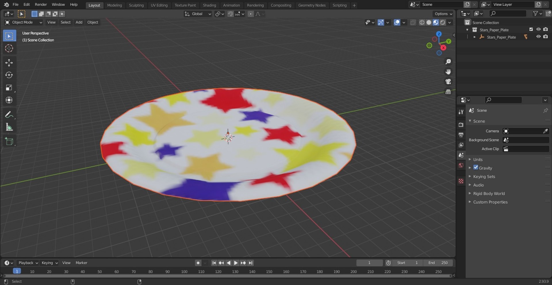 Stars Paper Plate Model - TurboSquid 2051608