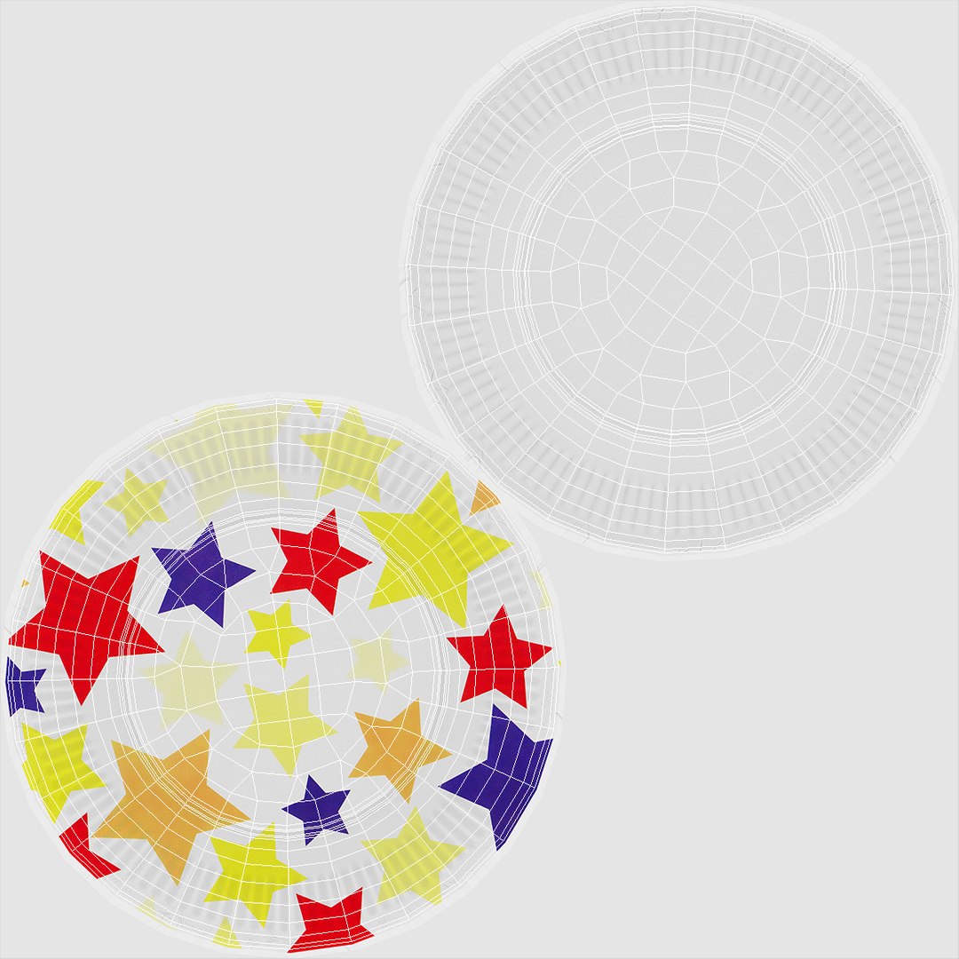 Stars Paper Plate Model - TurboSquid 2051608