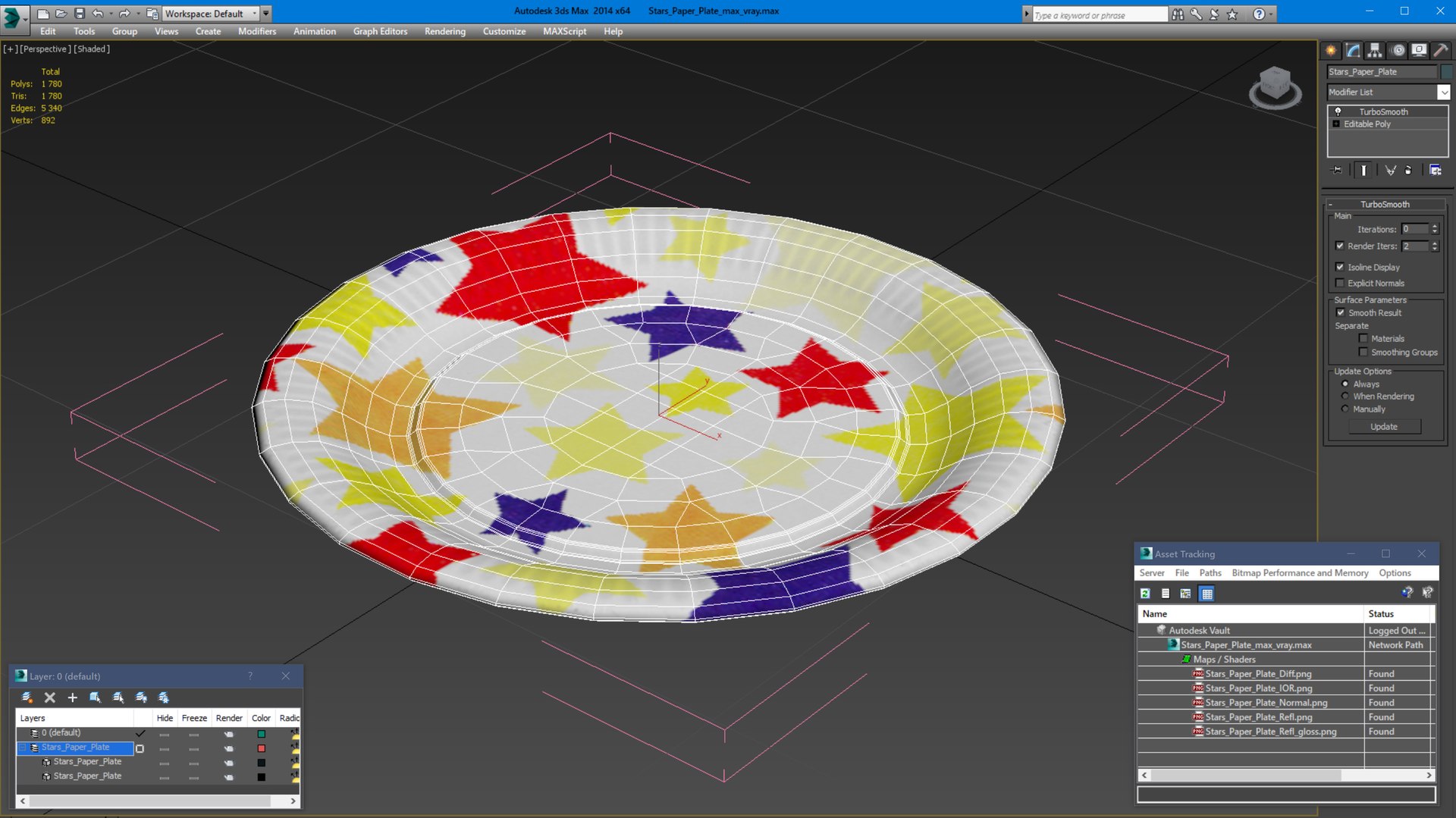 Stars Paper Plate Model - TurboSquid 2051608