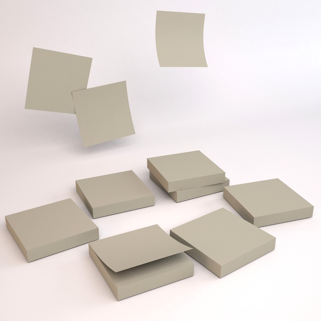 3d Model Of Sticky Notes