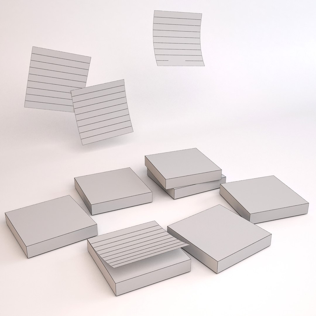 3d Model Of Sticky Notes