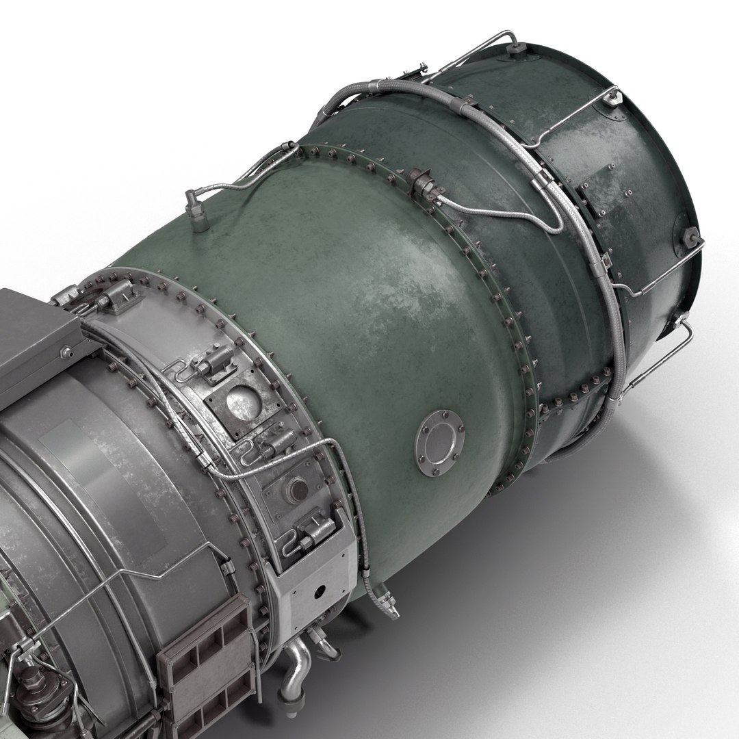 3d turbojet engine model