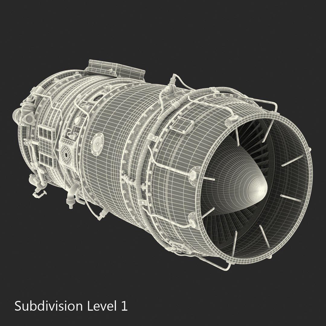 3d Turbojet Engine Model