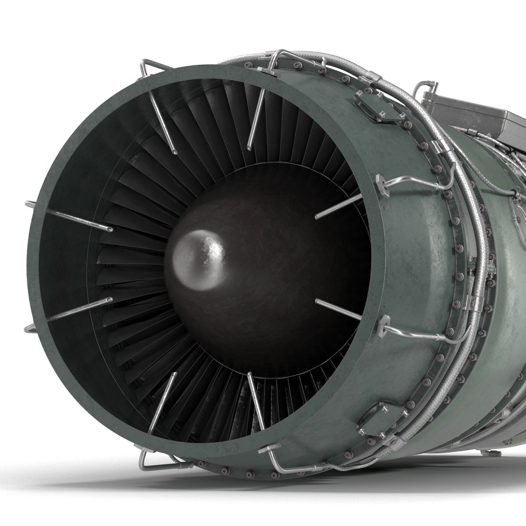 3d turbojet engine model