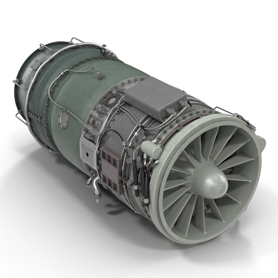 3d turbojet engine model