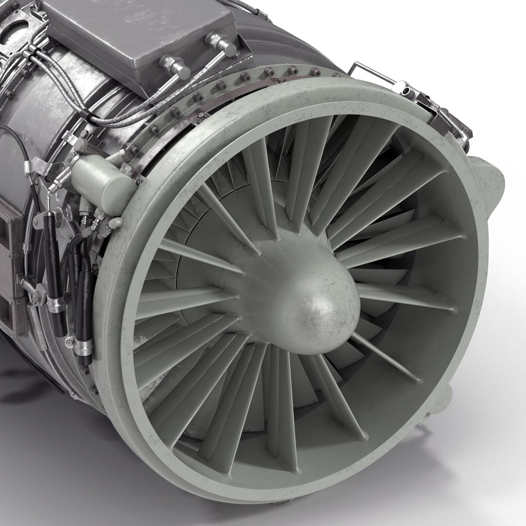 3d turbojet engine model
