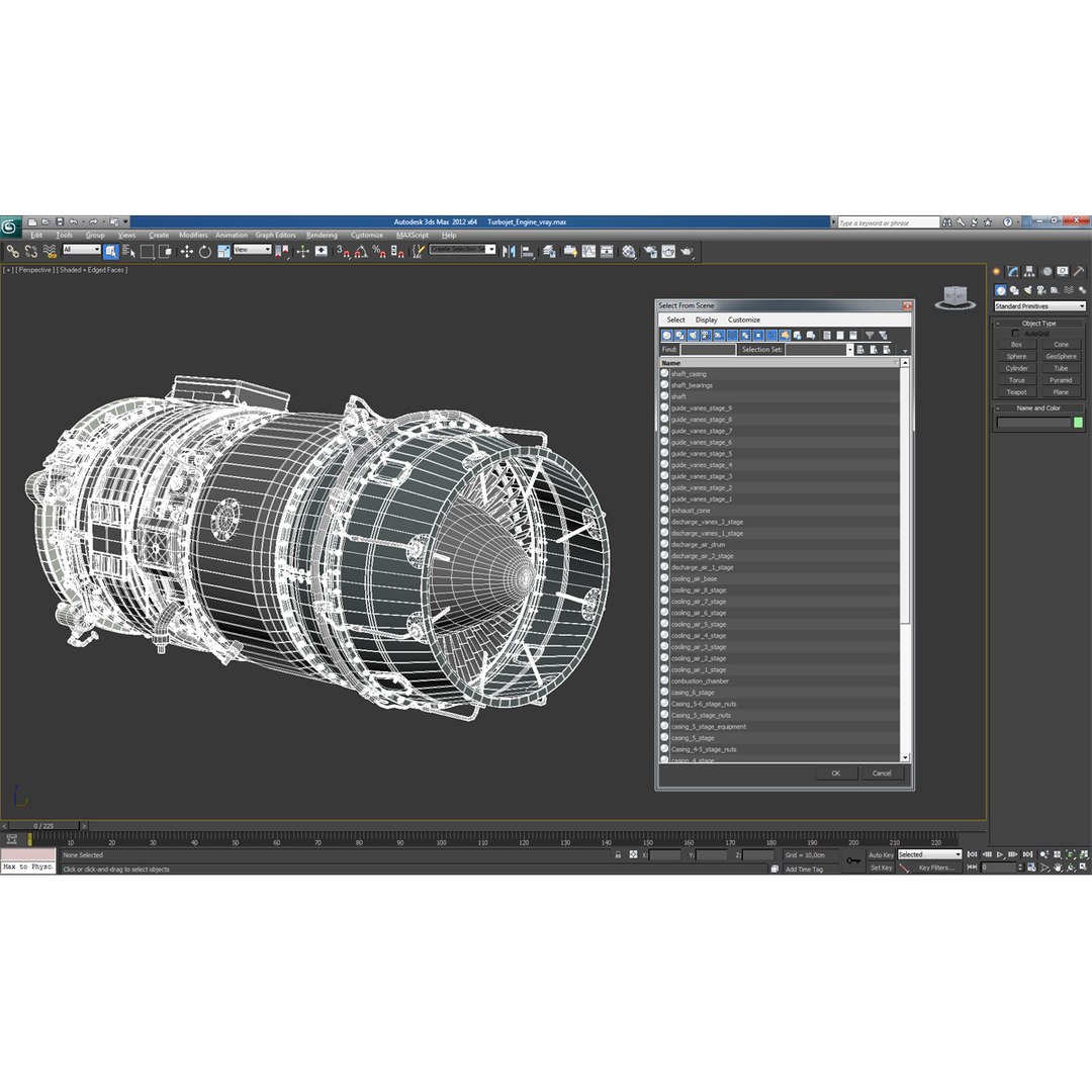 3d Turbojet Engine Model