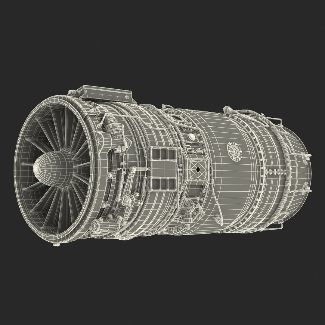 3d Turbojet Engine Model