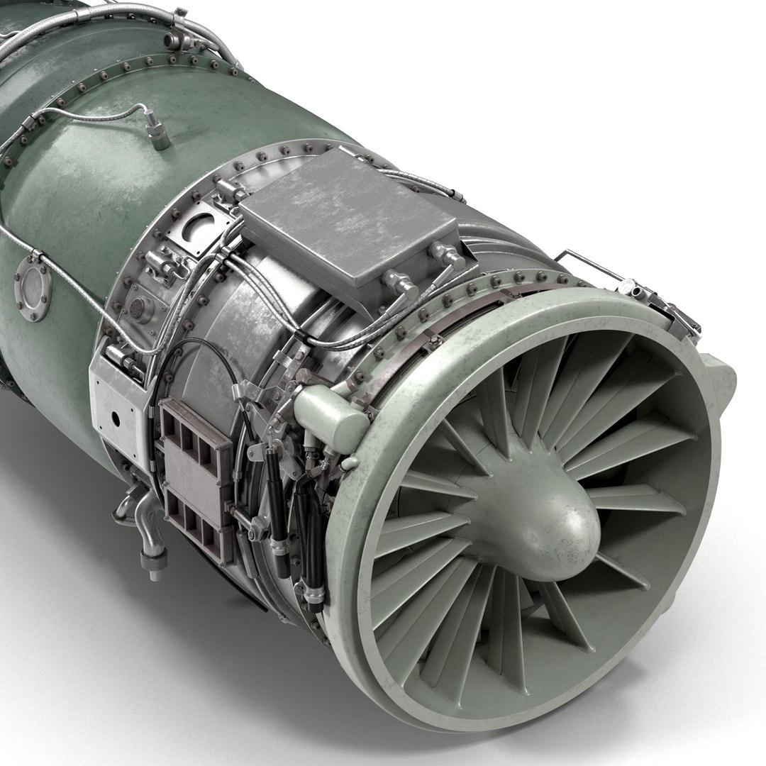 3d turbojet engine model
