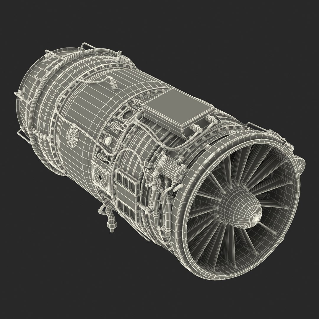 3d Turbojet Engine Model