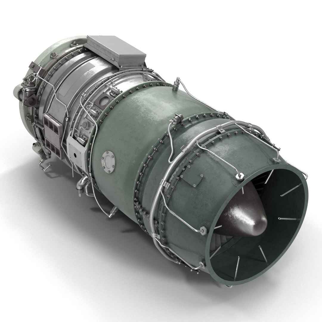 3d turbojet engine model