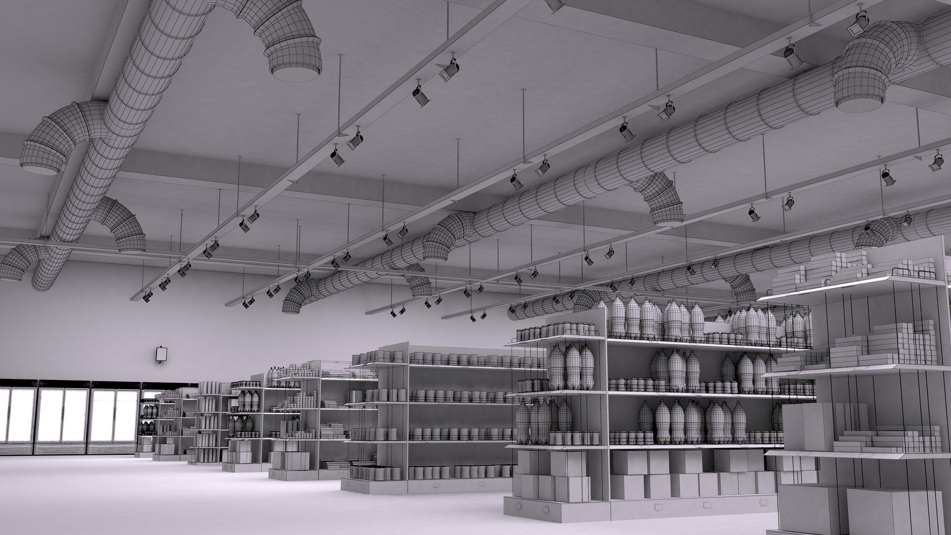 Supermarket store shopping 3D model - TurboSquid 1444093