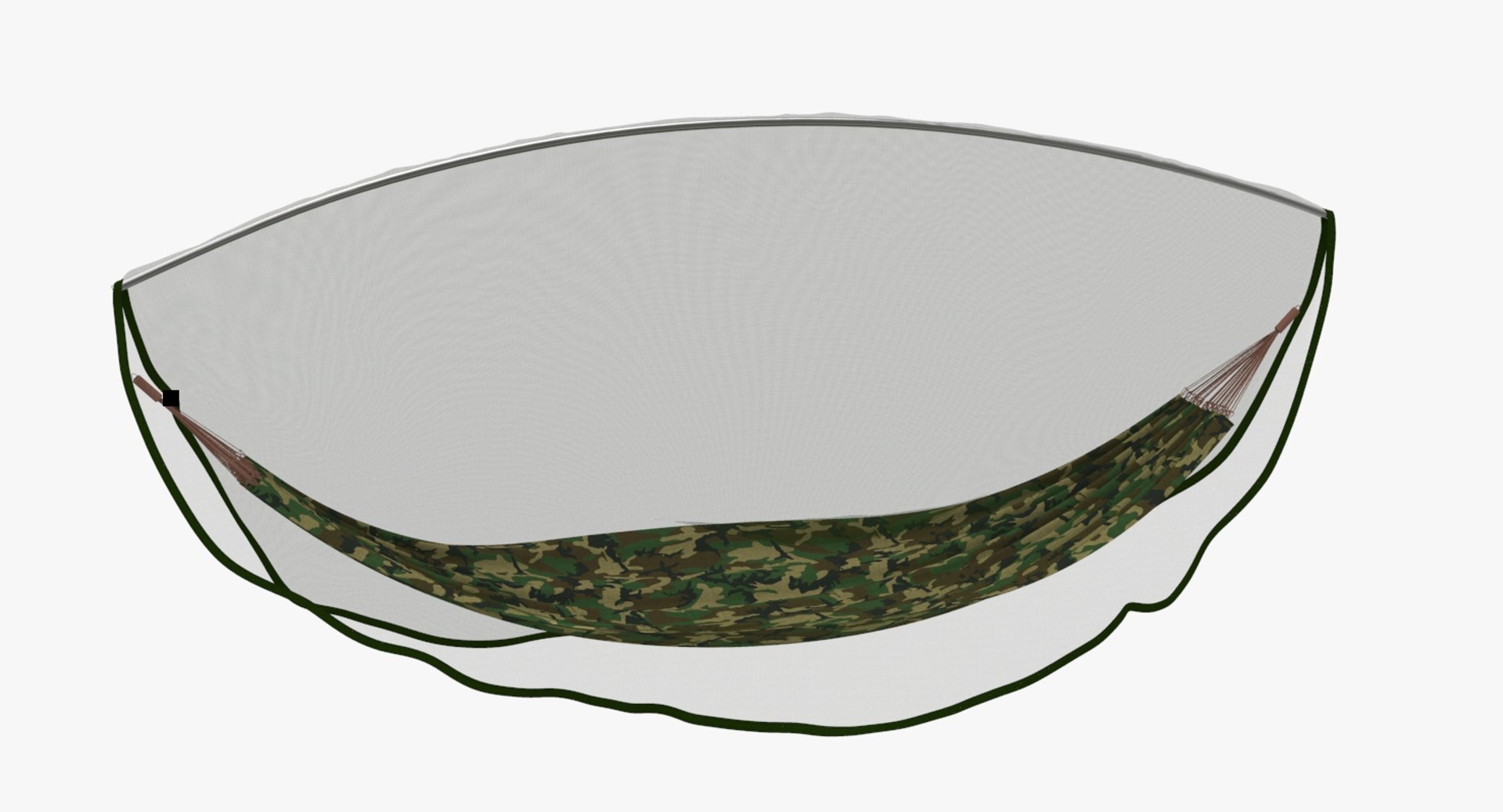 Military Hammock Mosquito Net 3D Model - TurboSquid 1289211