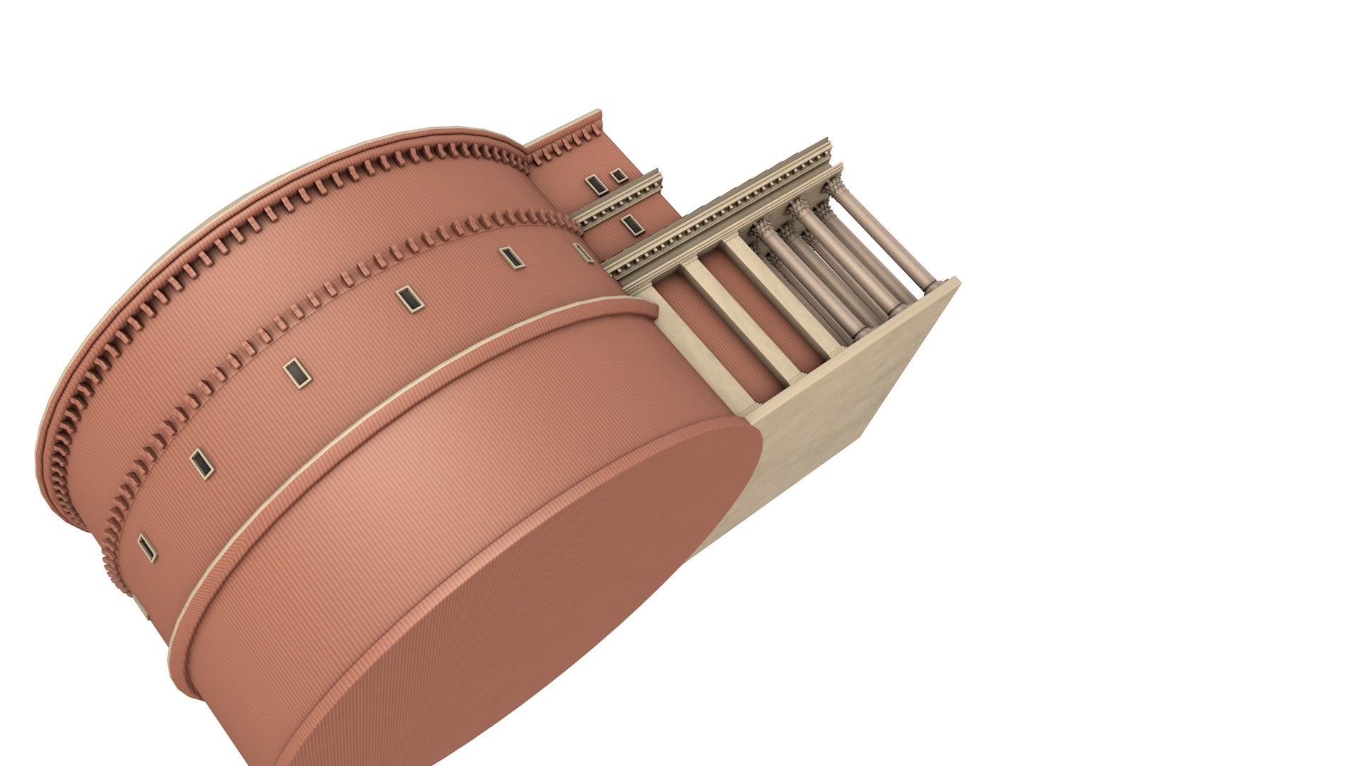 Classical Roman Pantheon Building Model - TurboSquid 2340891