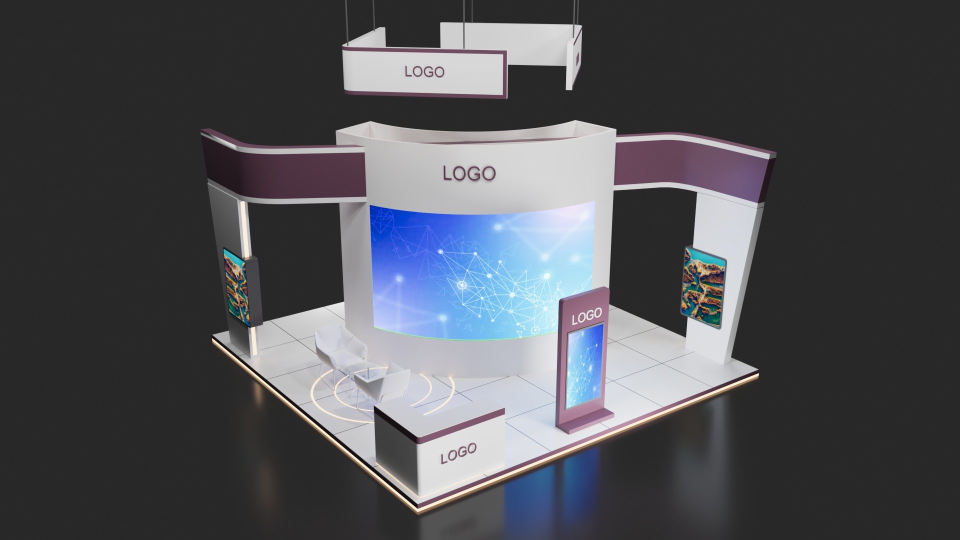 3D Model Exhibition Booth - TurboSquid 2254279