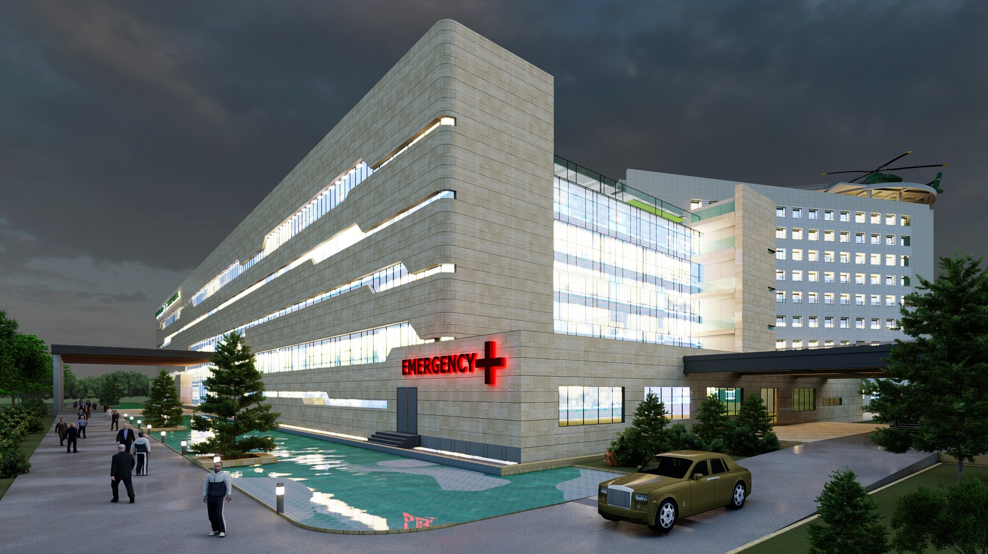 3D hospital modern - TurboSquid 1657930
