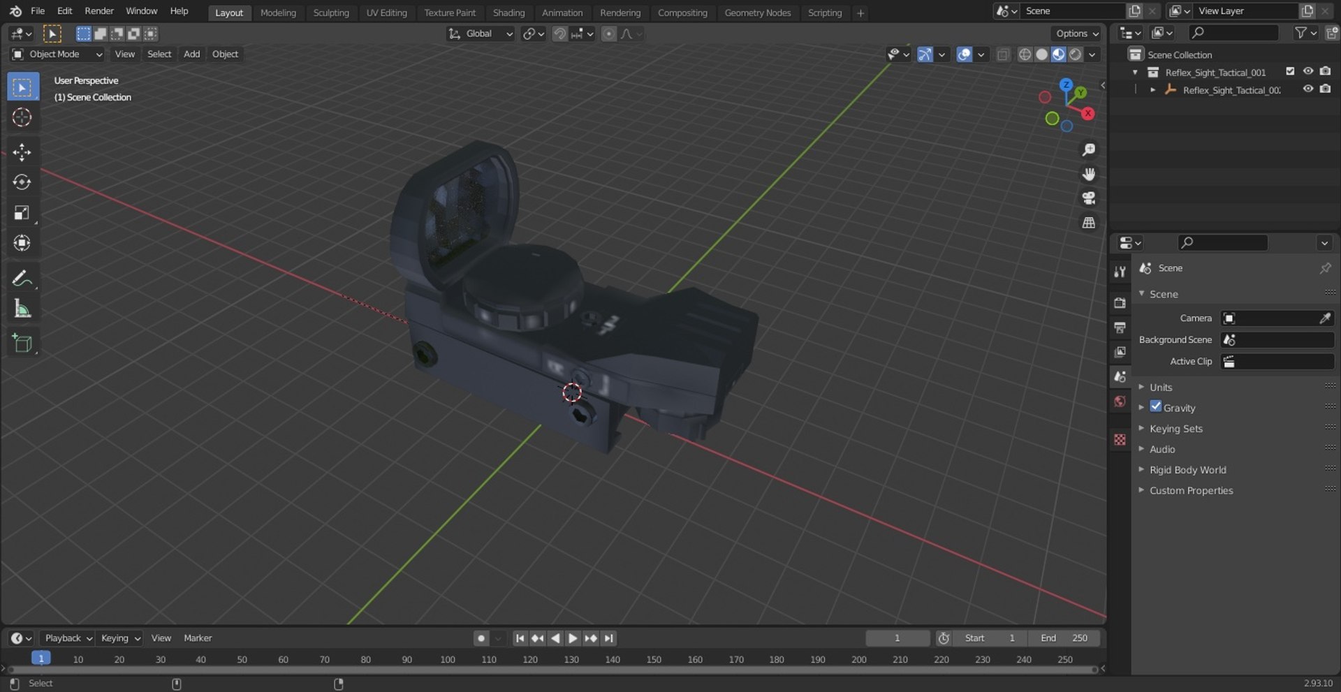 Reflex Sight Tactical 3D model - TurboSquid 2088581