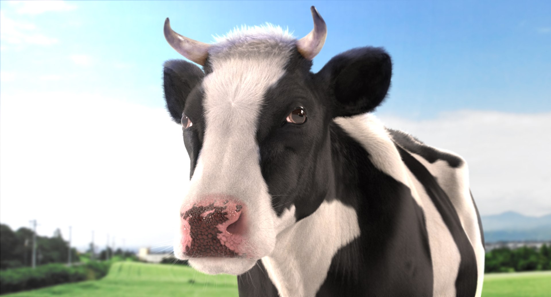 3d cow realistic model