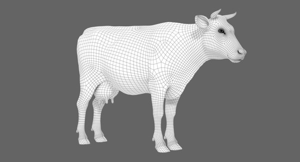 3d cow realistic model