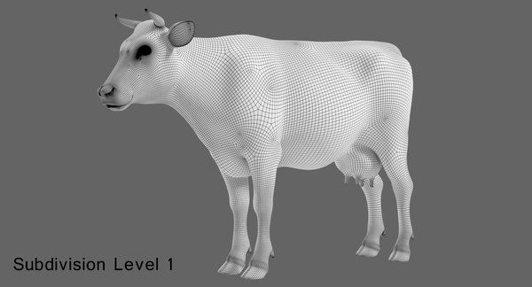 3d cow realistic model