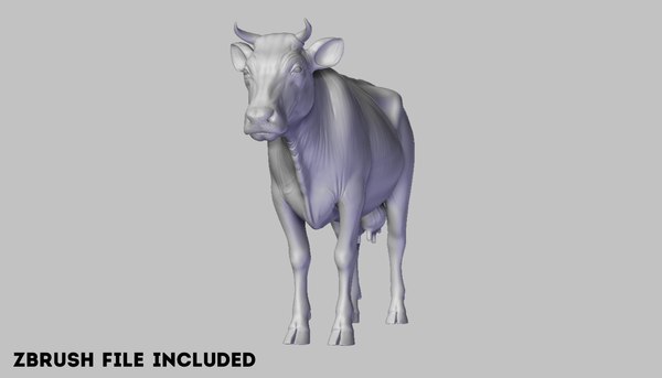 3d cow realistic model