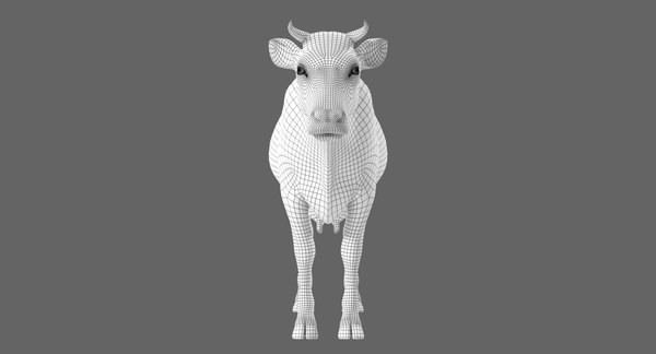 3d cow realistic model