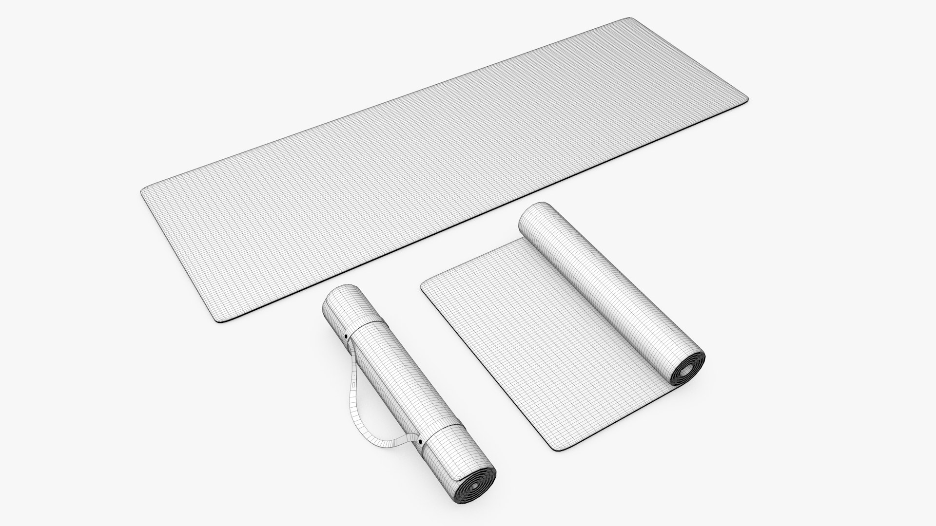 Yoga Mat Set 3D Model - TurboSquid 1879581