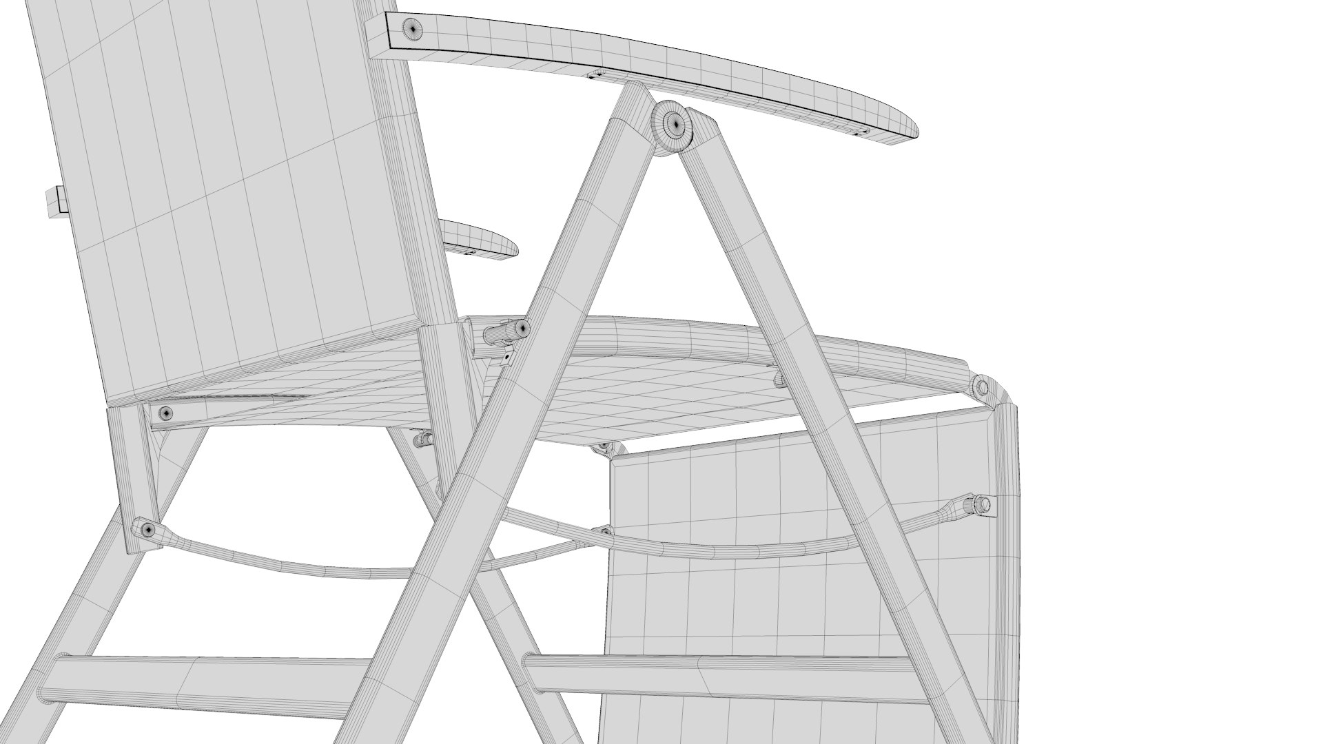 Folding Rattan Chair 3D Model - TurboSquid 1516301