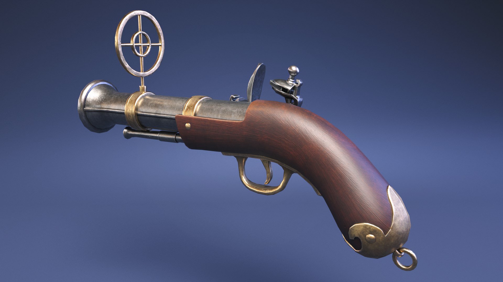 Stylized Flintlock Pistol Model - TurboSquid 2084802