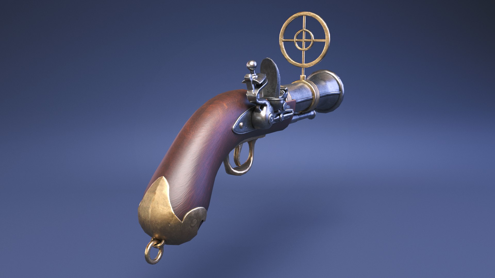 Stylized Flintlock Pistol Model - TurboSquid 2084802