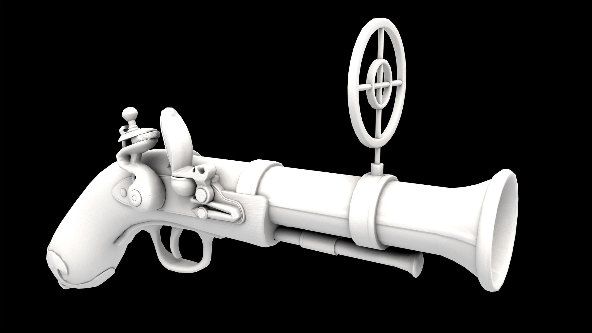 Stylized Flintlock Pistol Model - TurboSquid 2084802