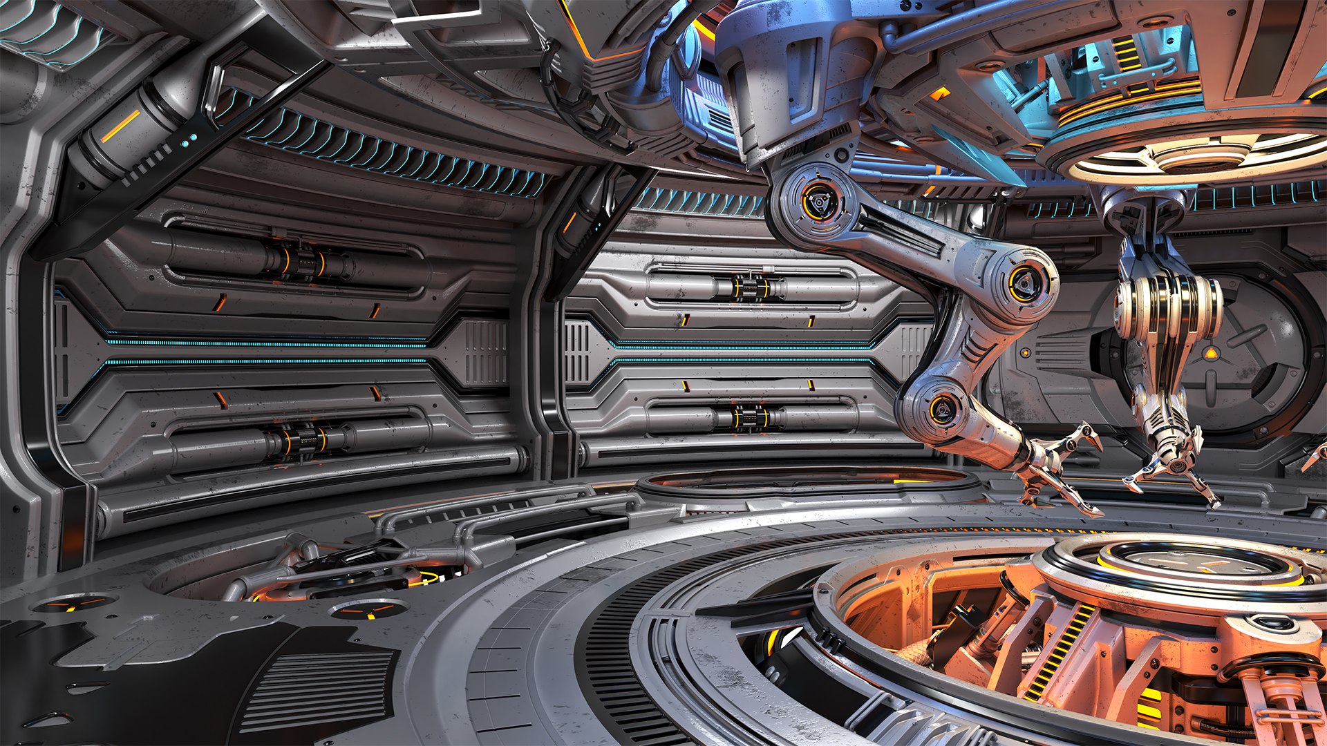 3D Sci-Fi Construction Lab - Rigged Animated - TurboSquid 2058884