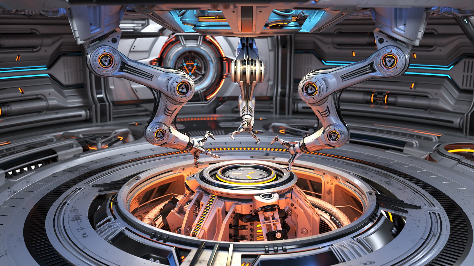 3D Sci-Fi Construction Lab - Rigged Animated - TurboSquid 2058884