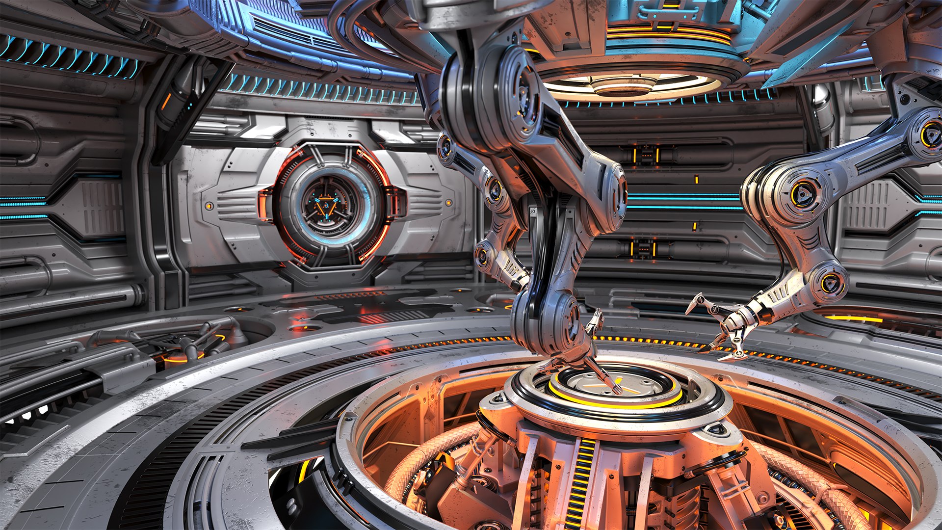 3D Sci-Fi Construction Lab - Rigged Animated - TurboSquid 2058884