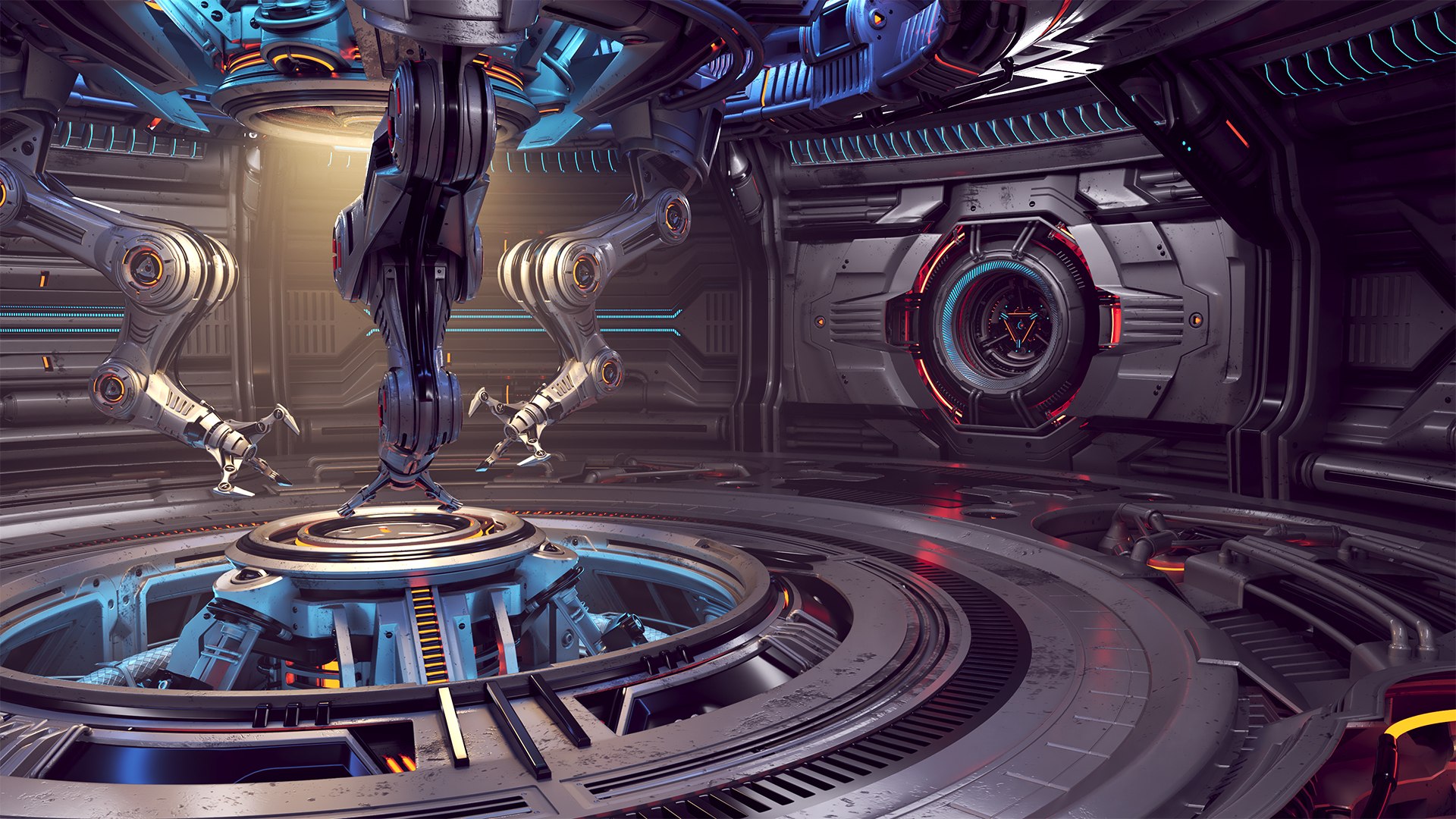 3D Sci-Fi Construction Lab - Rigged Animated - TurboSquid 2058884