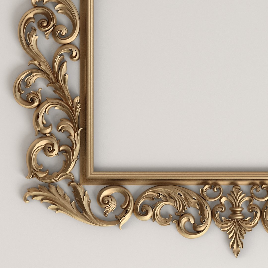 3 6 decorative frames 3d model