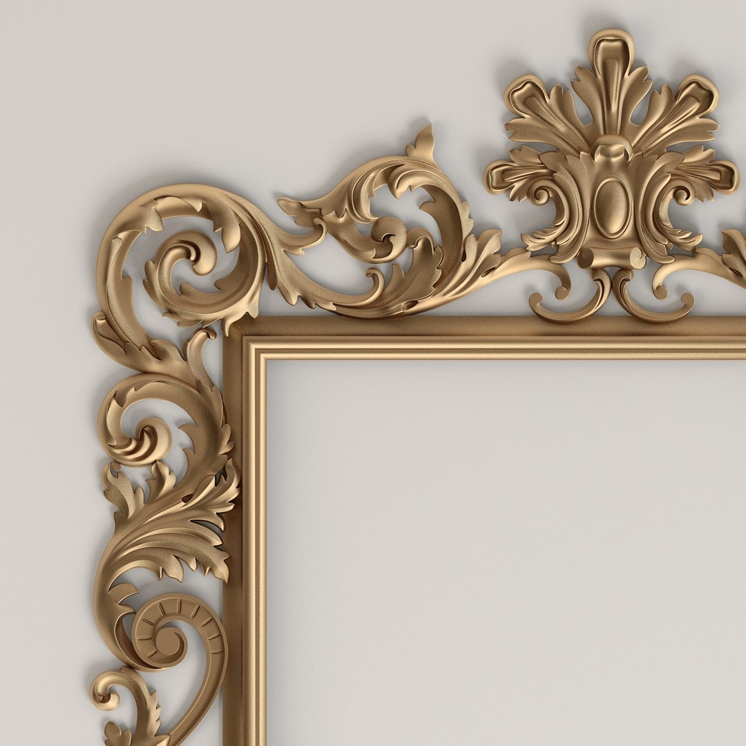 3 6 decorative frames 3d model