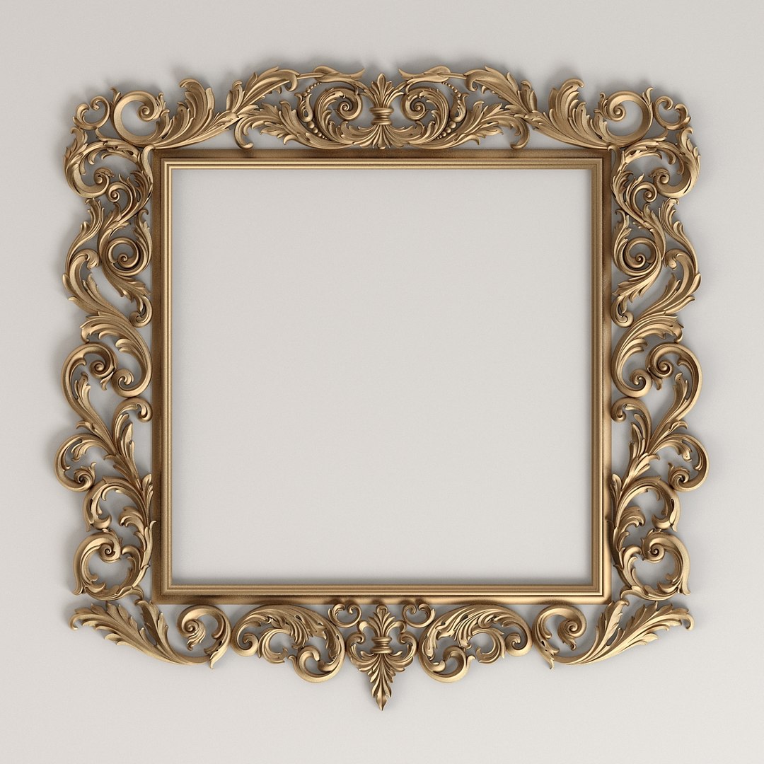 3 6 decorative frames 3d model